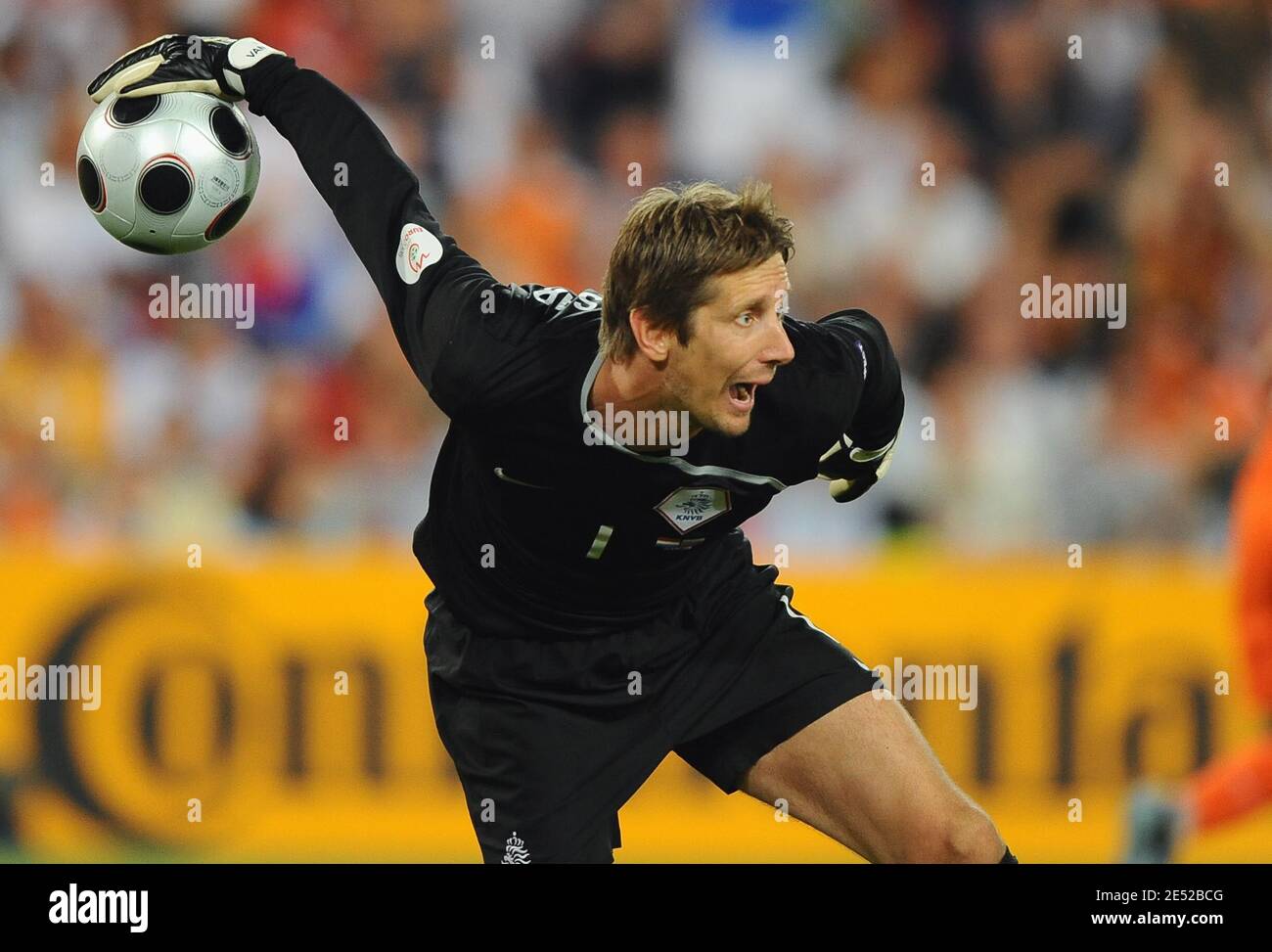 Netherlands' goalkeeper and captain Edwin van der Sar during the Euro ...