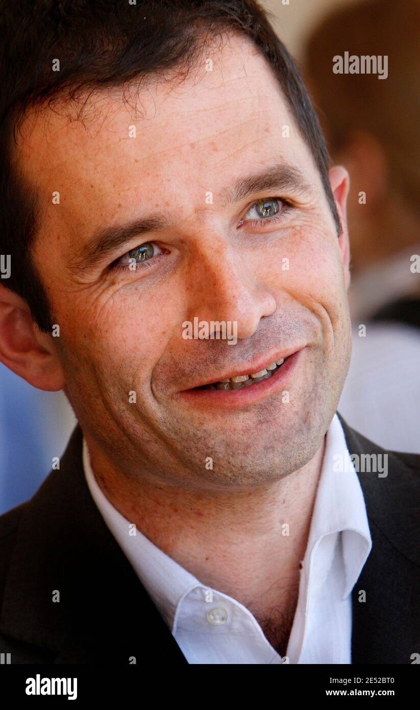 French socialist eurodeputy Benoit Hamon at a meeting in Bordeaux ...