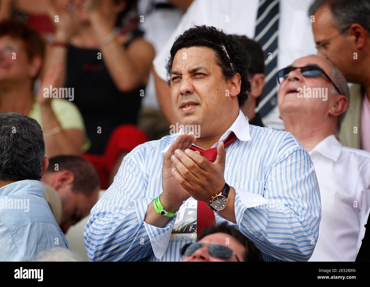 President of the French Rugby League Serge Blanco attends the French ...