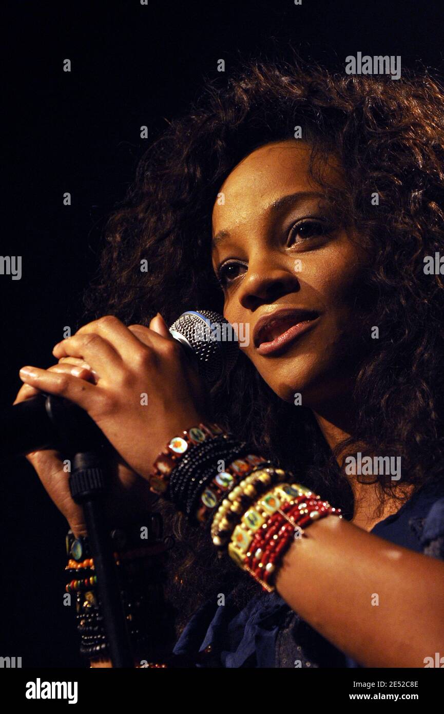 Louisy Joseph, former L5 member Lydie, performs live on stage at the ...