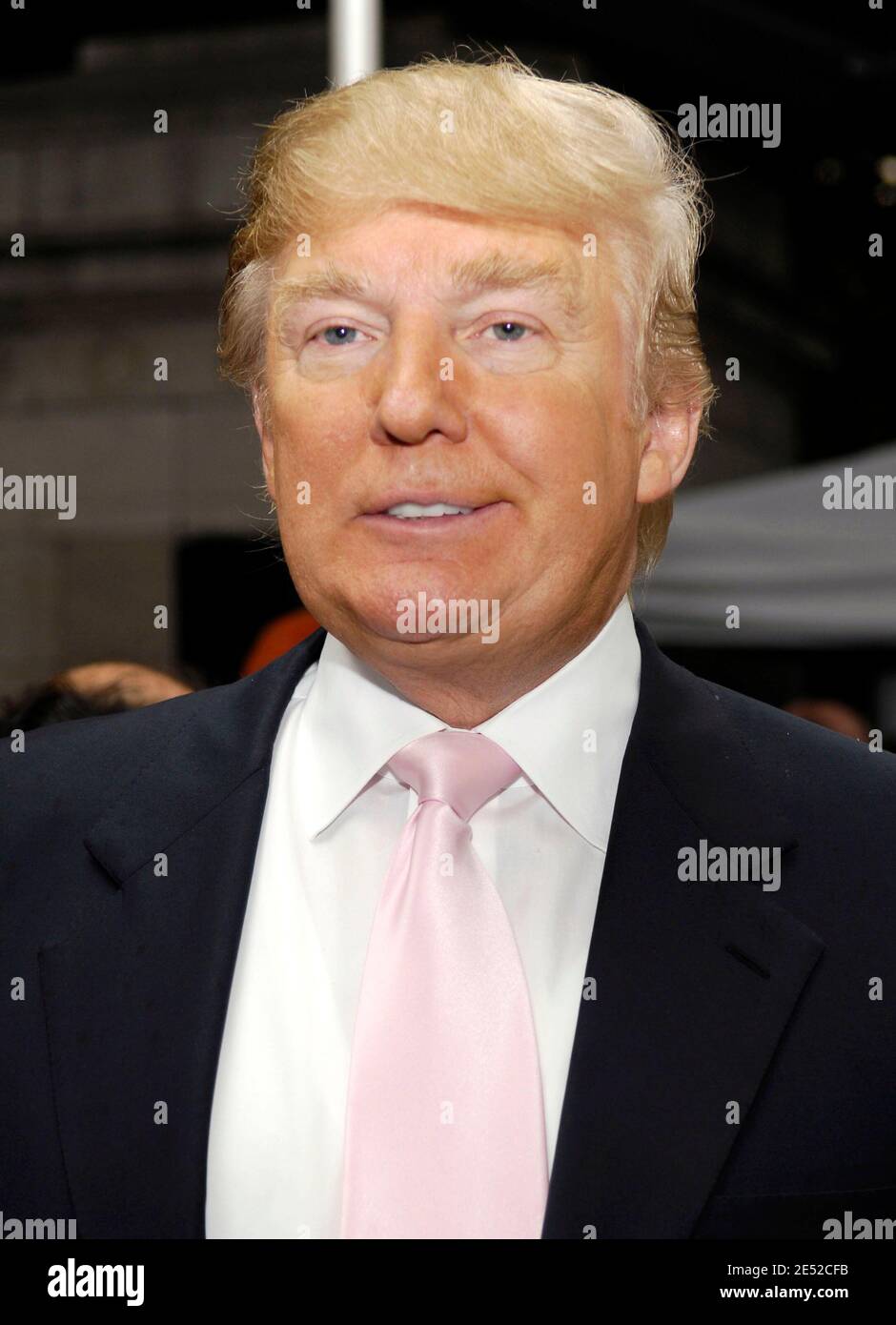 Developer Donald J Trump poses to celebrate the Trump International ...