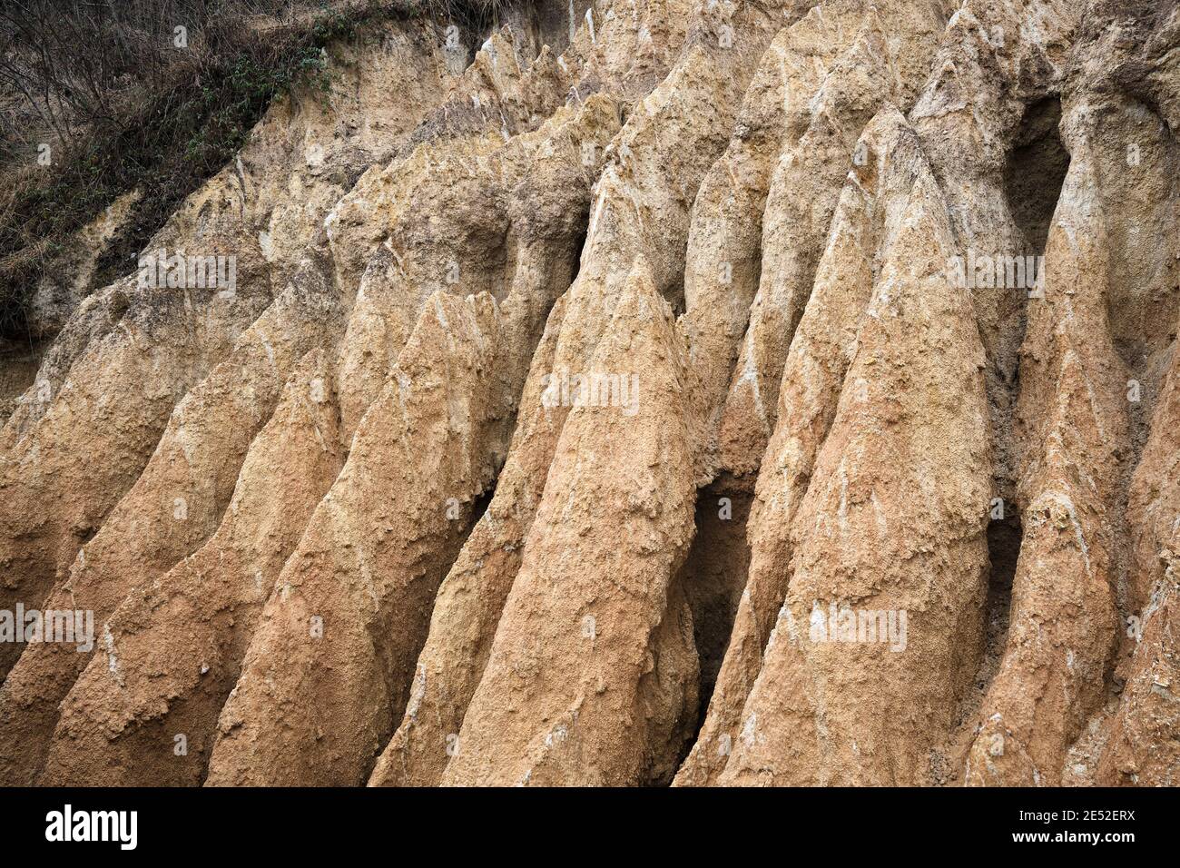 large gullies from clay soil erosion Stock Photo - Alamy