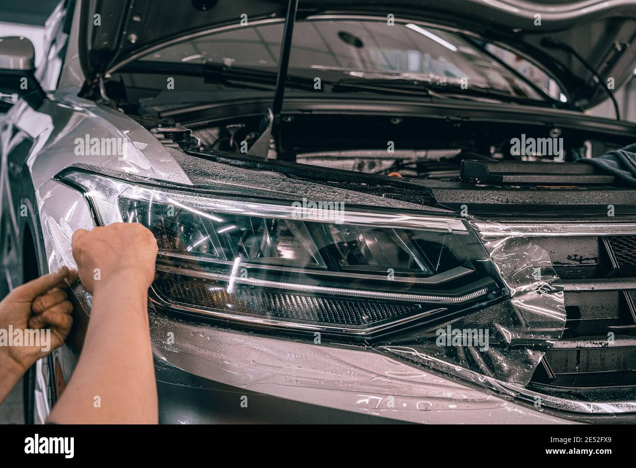 Process of installing PPF or Paint Protection Film or anti-gravel ...