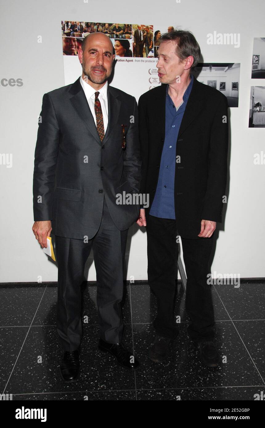 Actors Stanley Tucci (L) and Steve Buscemi attend the premiere of 'The ...