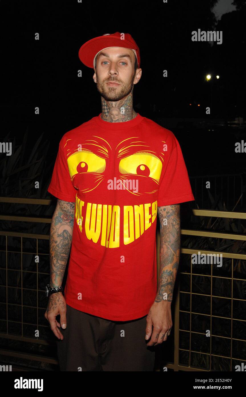 Travis Barker attends the Scarlet HD TV series launch party held at the ...