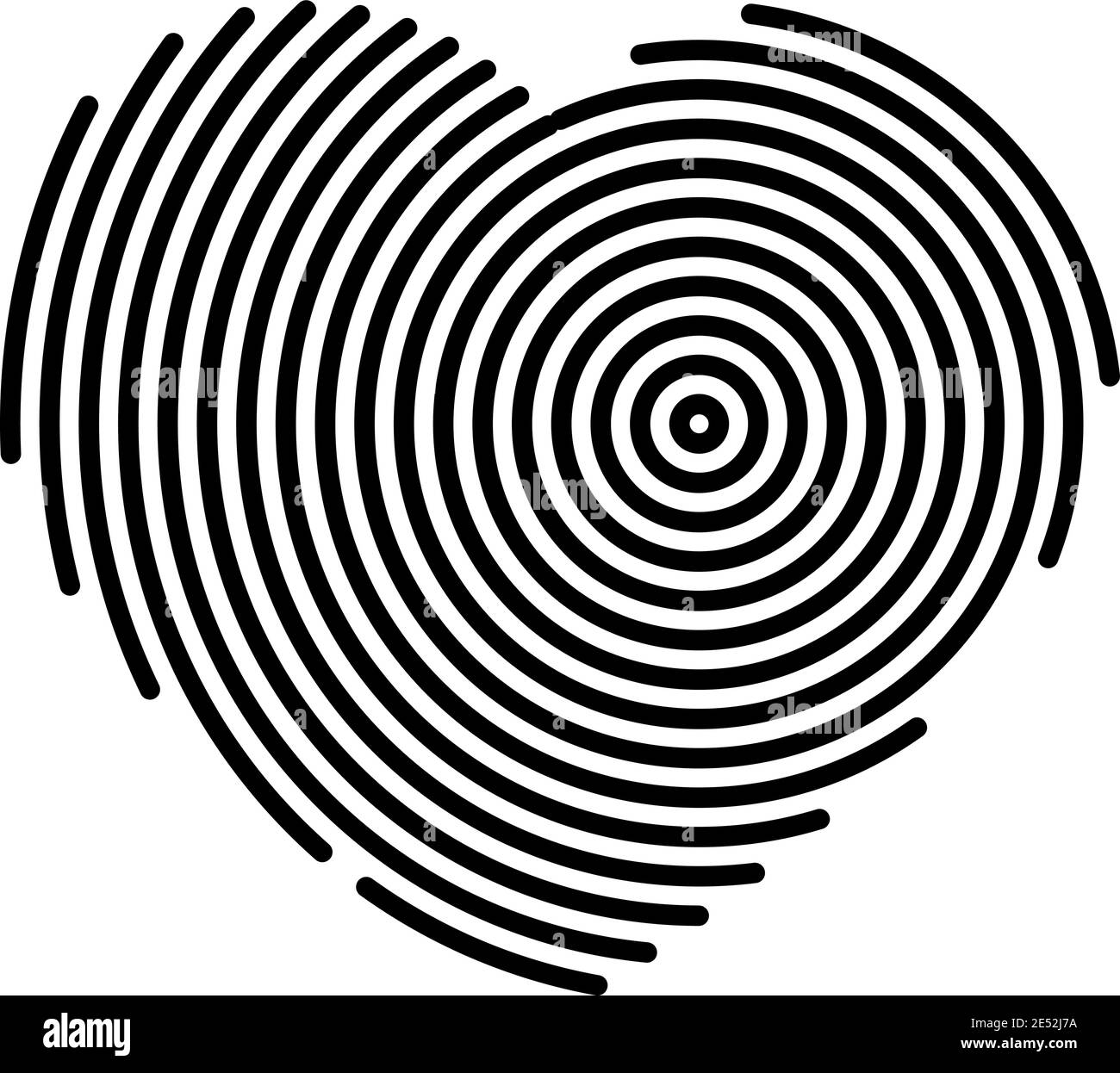 Heart shape of concentric circles Stock Vector Image & Art - Alamy