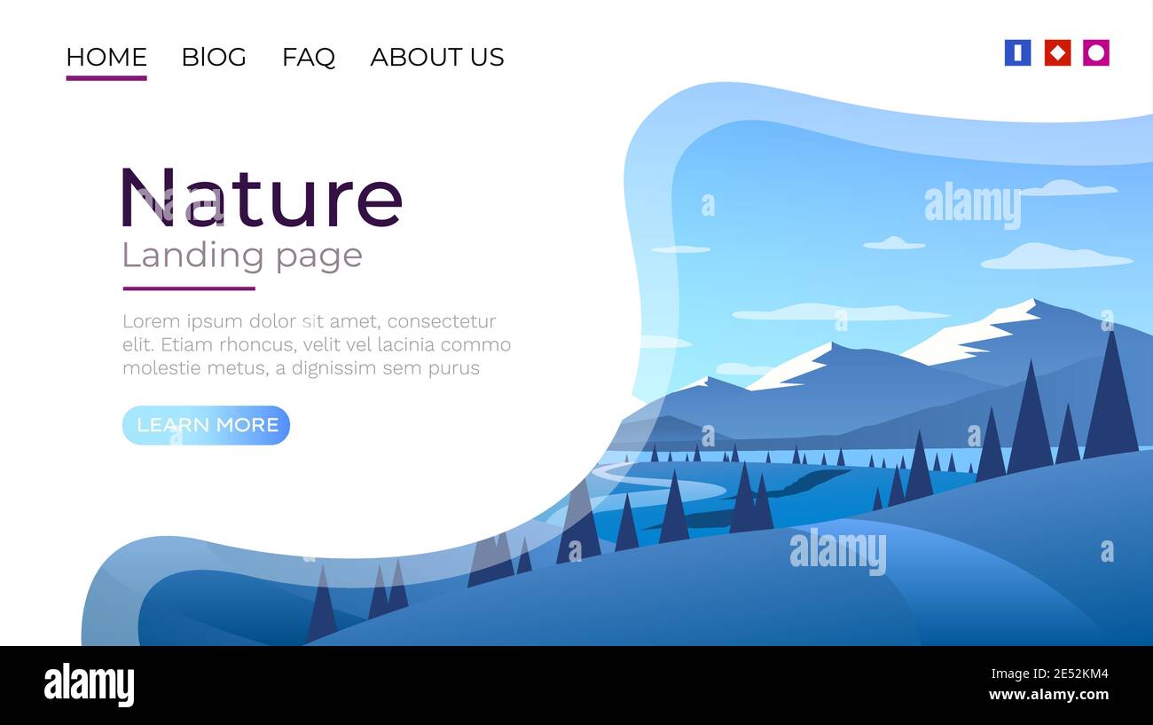 Cover page design landscape hi-res stock photography and images - Alamy