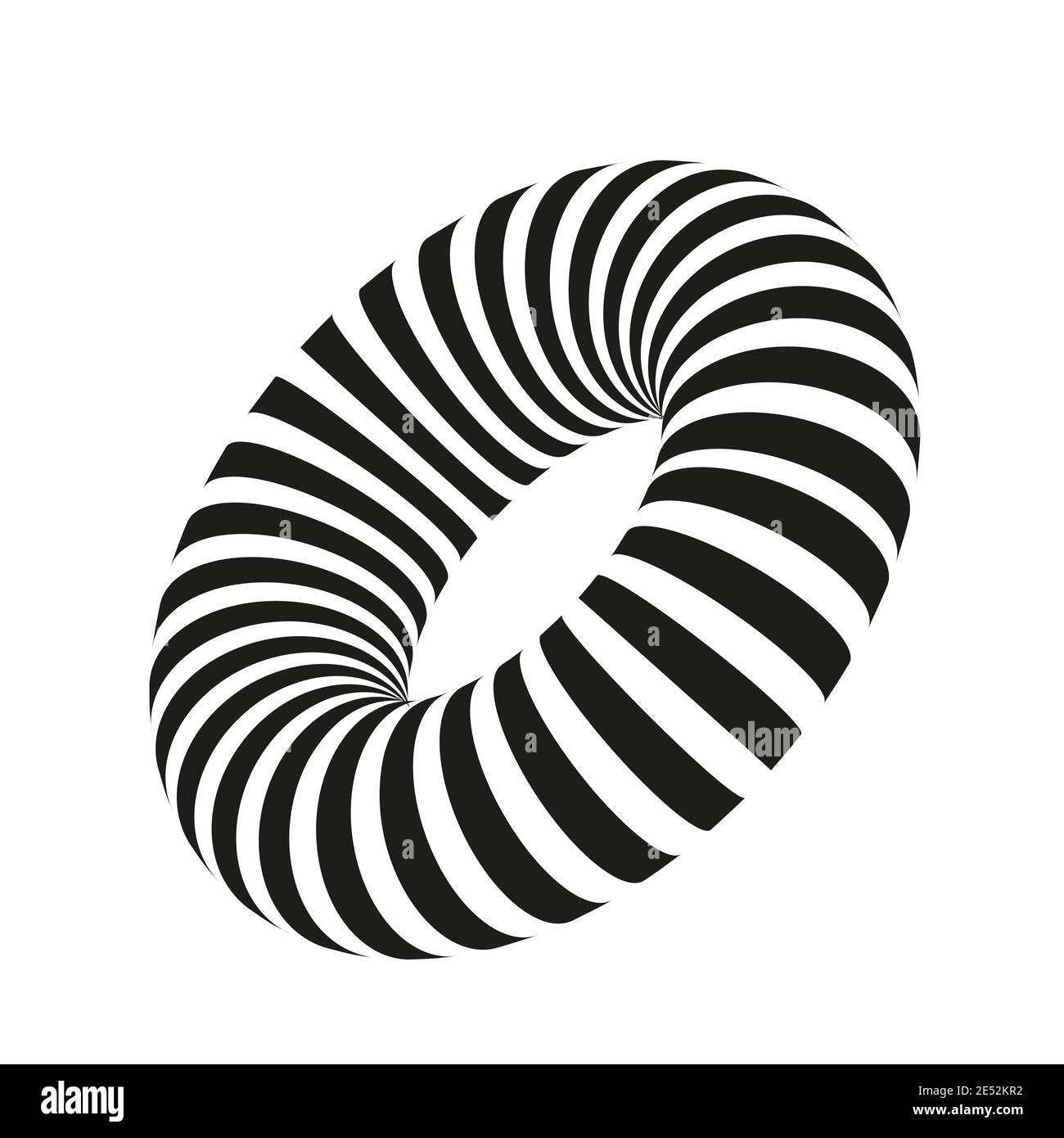 3D lined torus. Abstract vector geometry. Vector design elements Stock ...