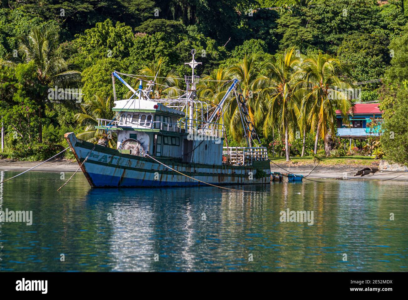 The coast off Kieta, the former capital of Bougainville, Papua New ...