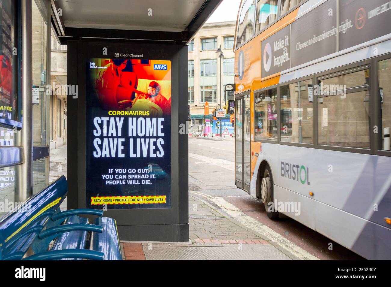 Coronavirus bus stop hi-res stock photography and images - Alamy