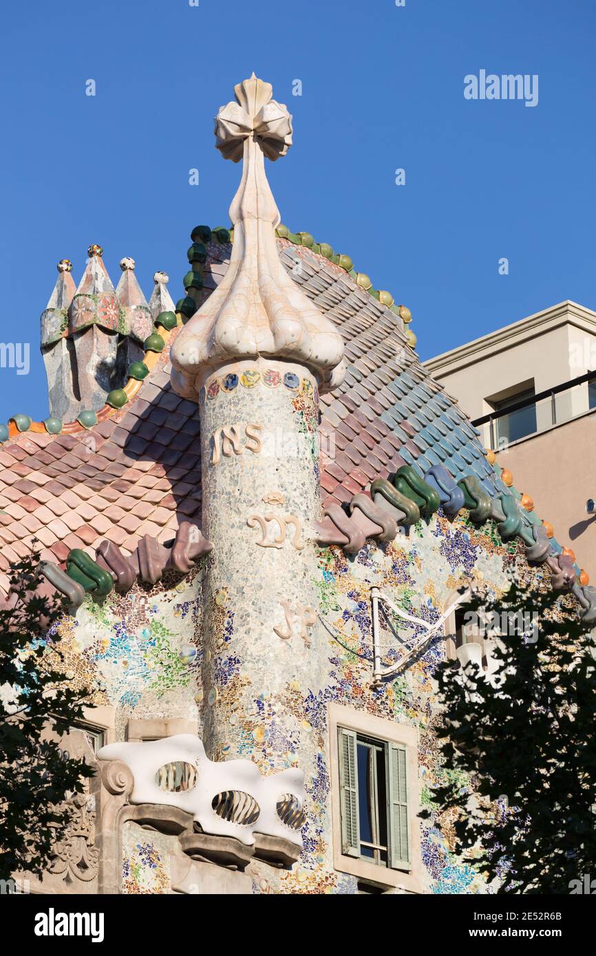Casa Batllo was designed by architect Antoni Gaudi in 1877 Stock Photo ...