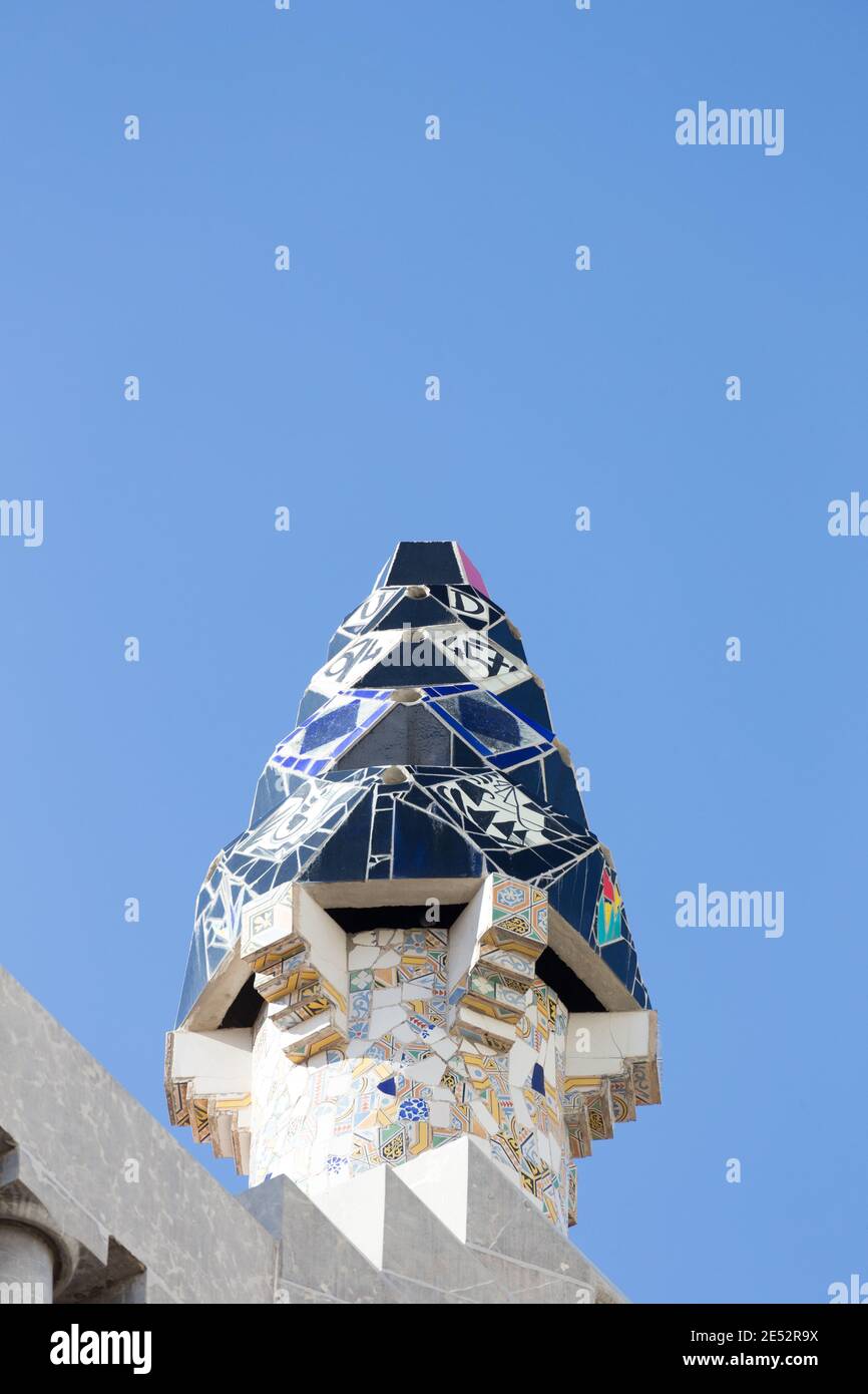 Barcelona Spain Palau Guell was designed by architect Antoni Gaudi in ...