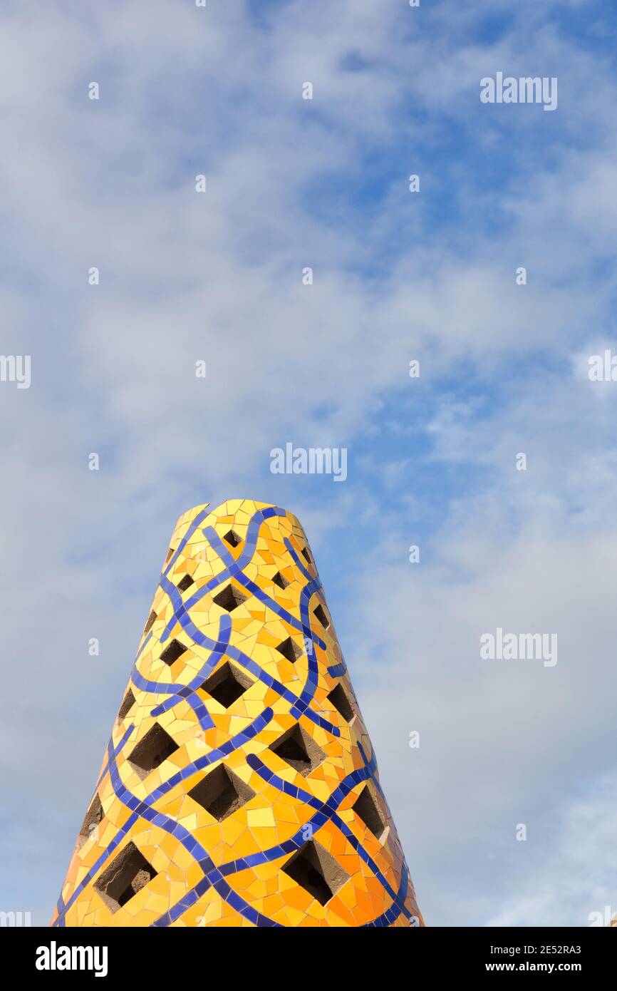 Barcelona Spain Palau Guell was designed by architect Antoni Gaudi in ...