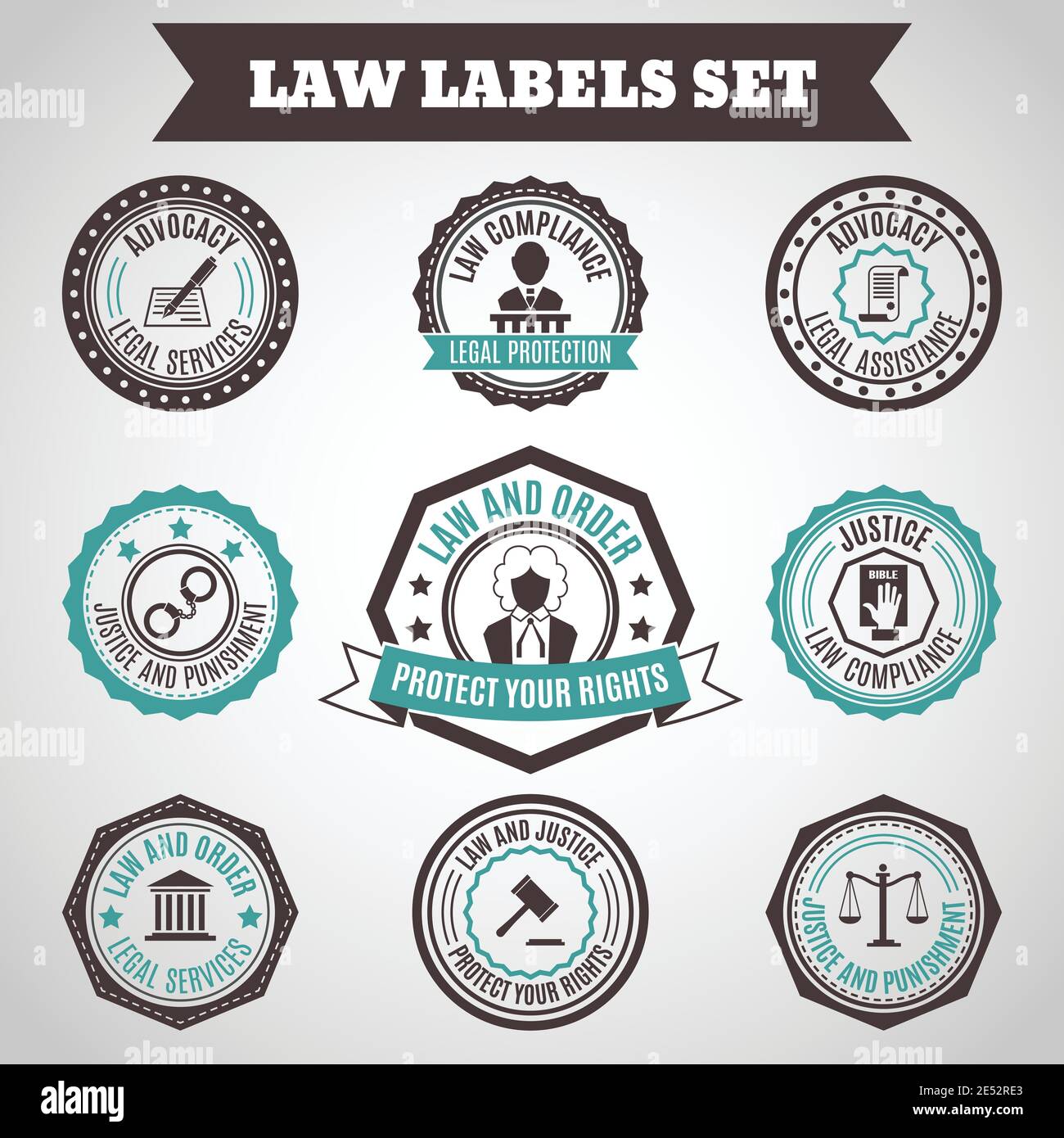 Legal protection services layer crime and punishment labels set ...