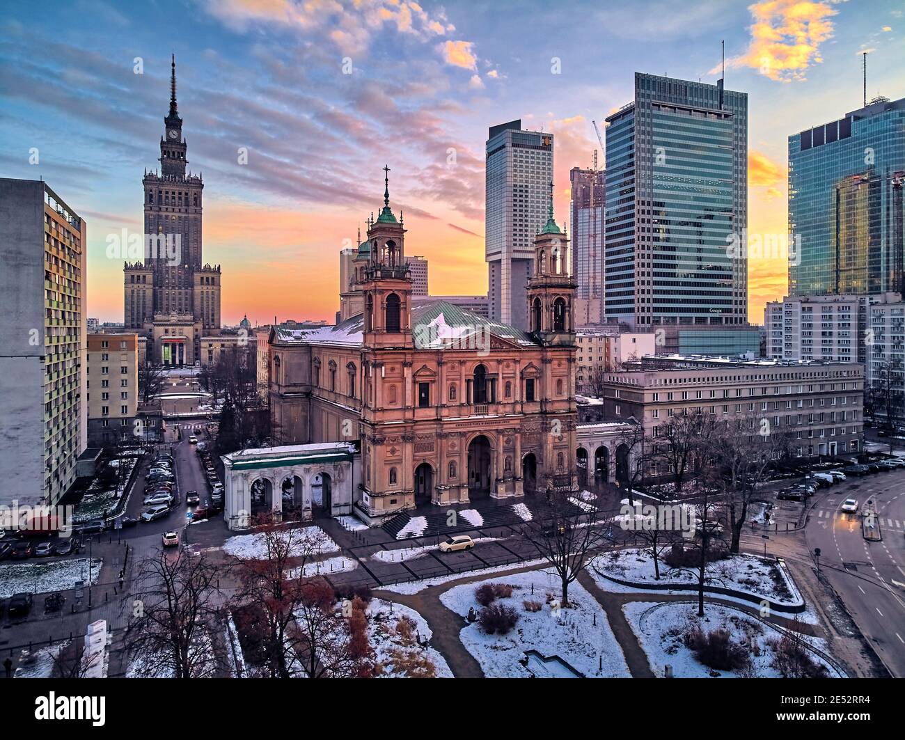 Beautiful panoramic aerial drone view on All Saints Church - Roman ...