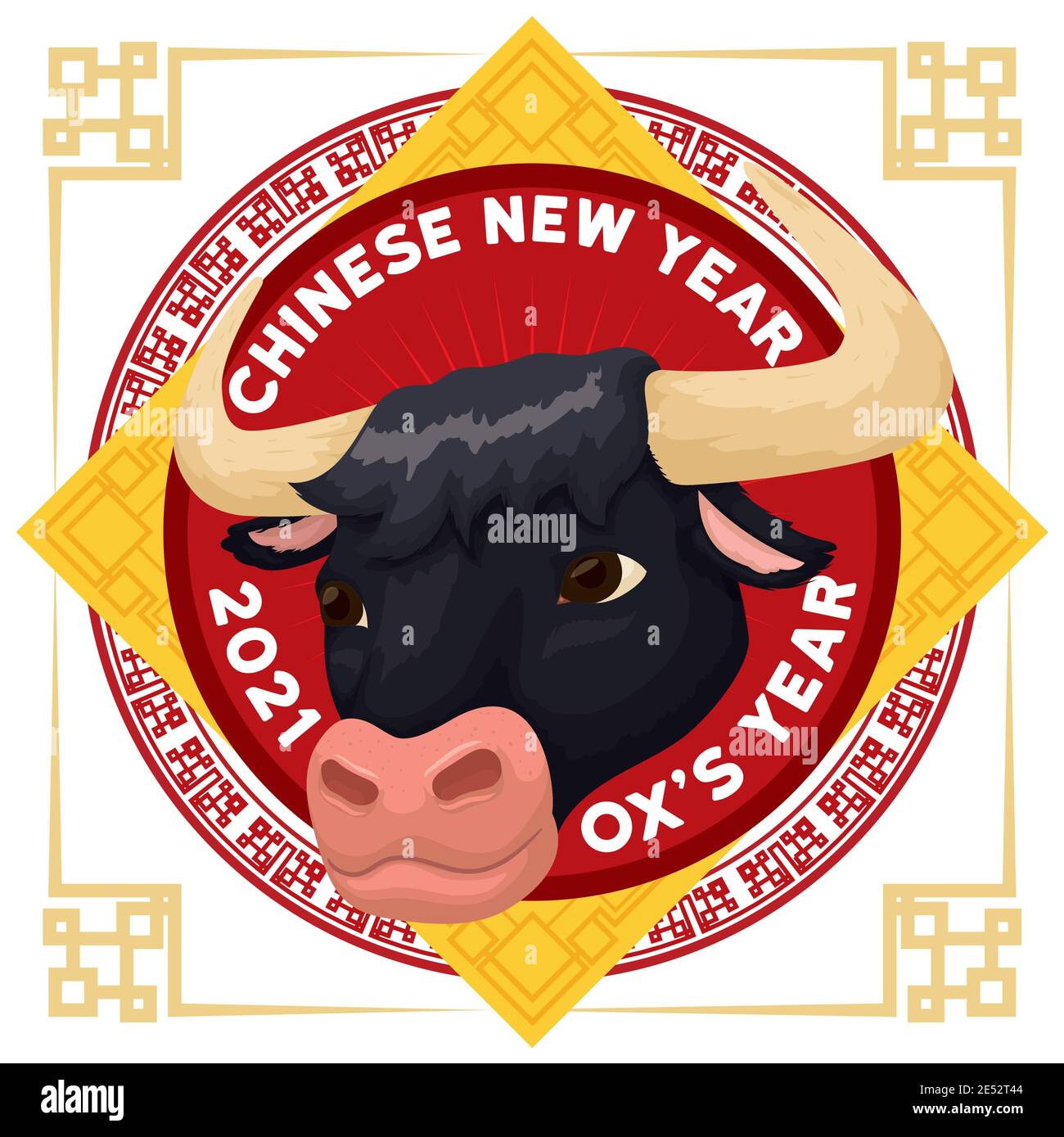 Chinese celebrate year ox Stock Vector Images - Alamy