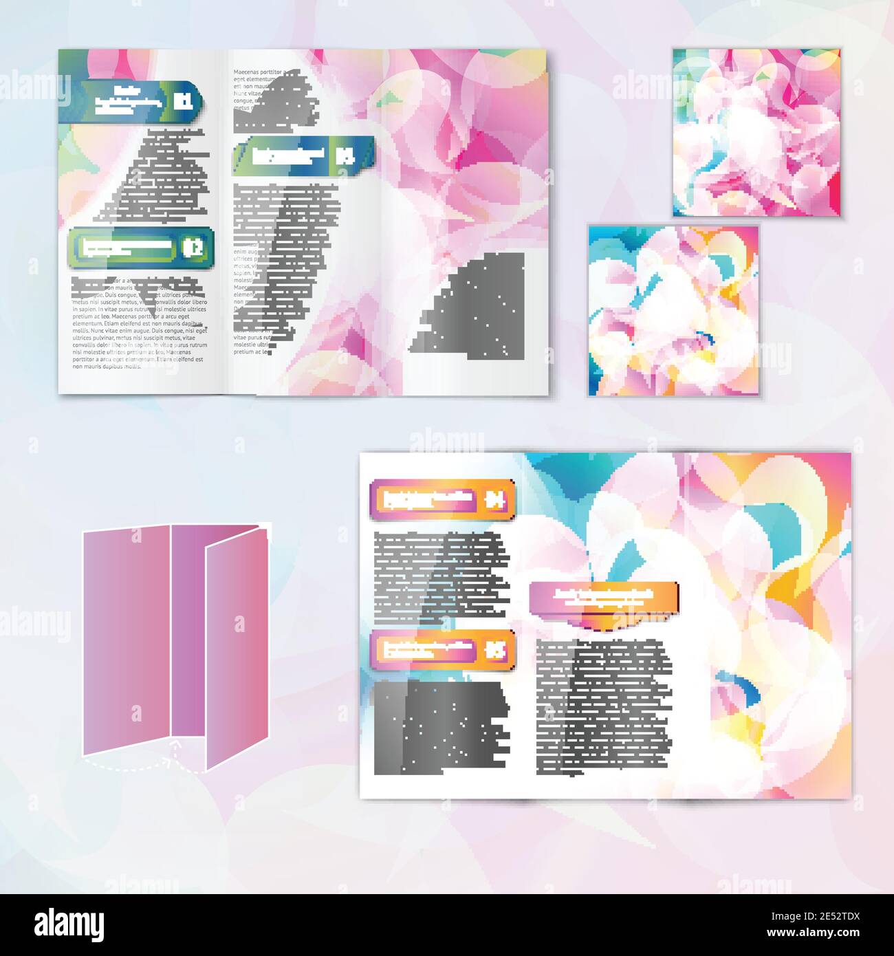 Multicolored abstract modern creative design paper brochure leaflet ...