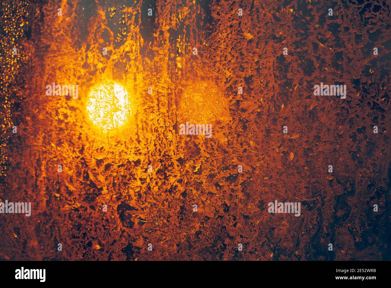 Frozen surface with sunlight . Ice pattern on the glass Stock Photo - Alamy
