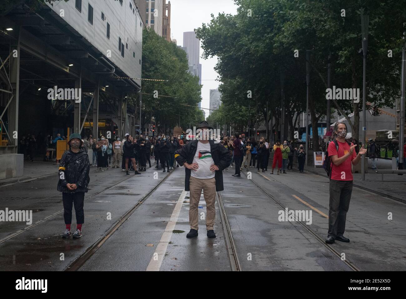 26 January 2021. Invasion Day 2021. Melbourne, Victoria. Credit: Jay ...