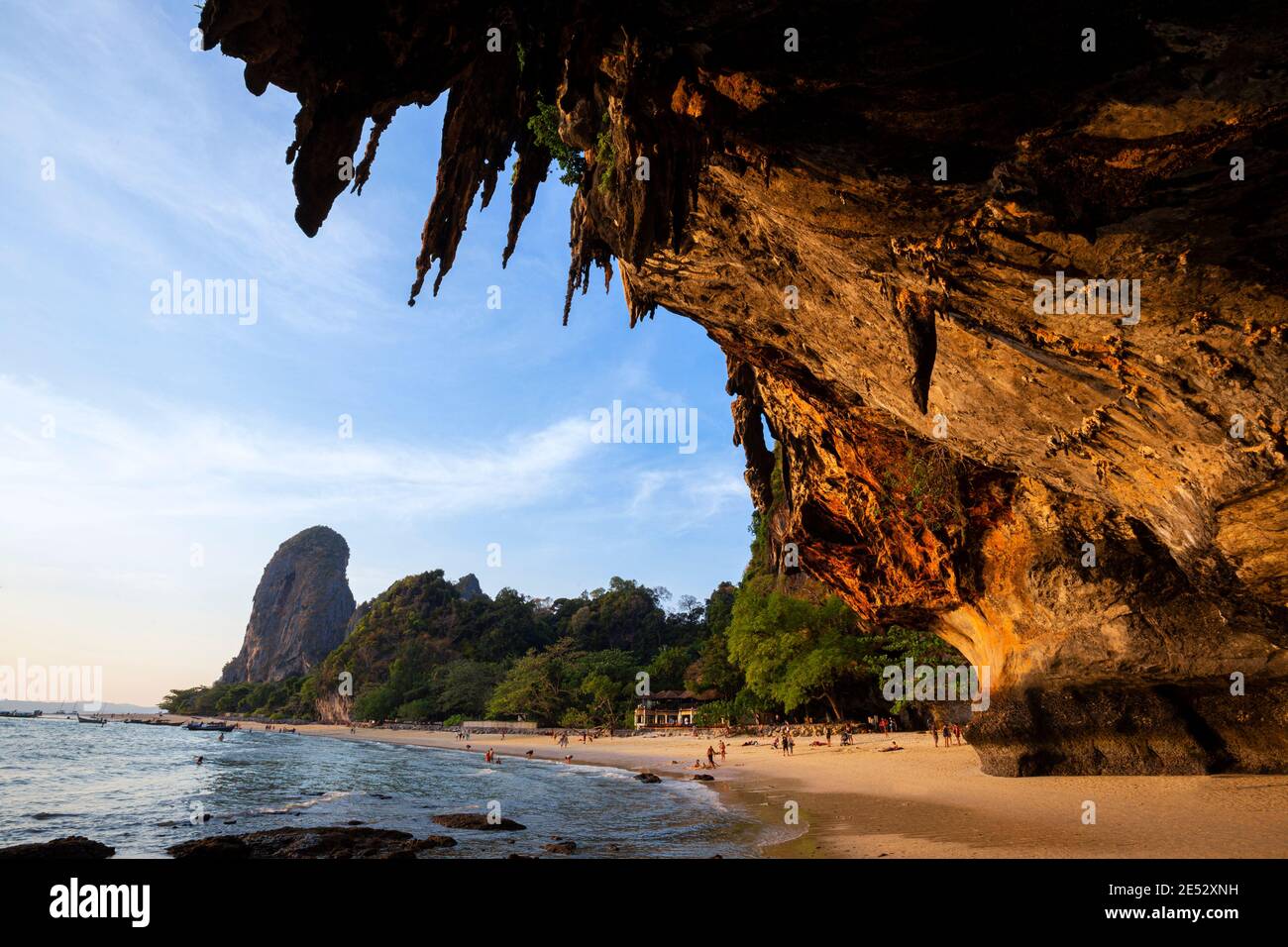 Reef Rock Beach Under the Large Cave of Phra Nang Cave in Krabi ...