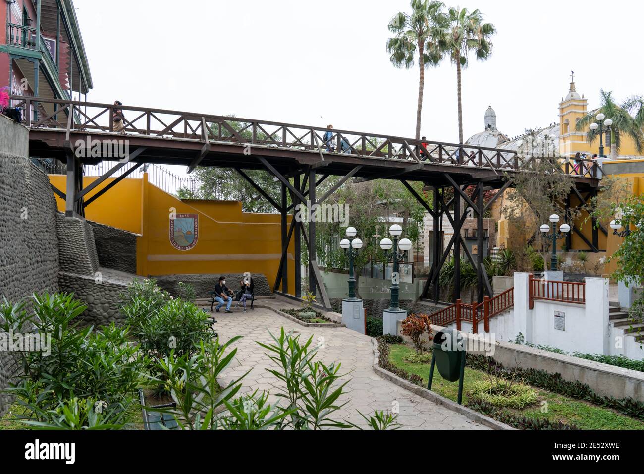 The bohemian district of Baranco in Lima, Peru is full of art, murals ...