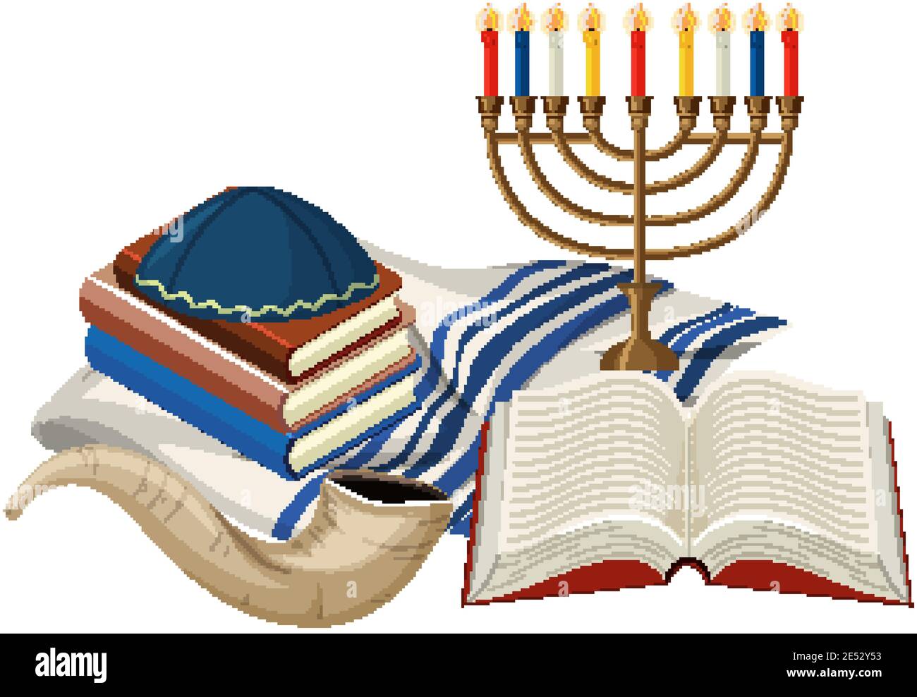 Yom Kippur Element On White Background Illustration Stock Vector Image