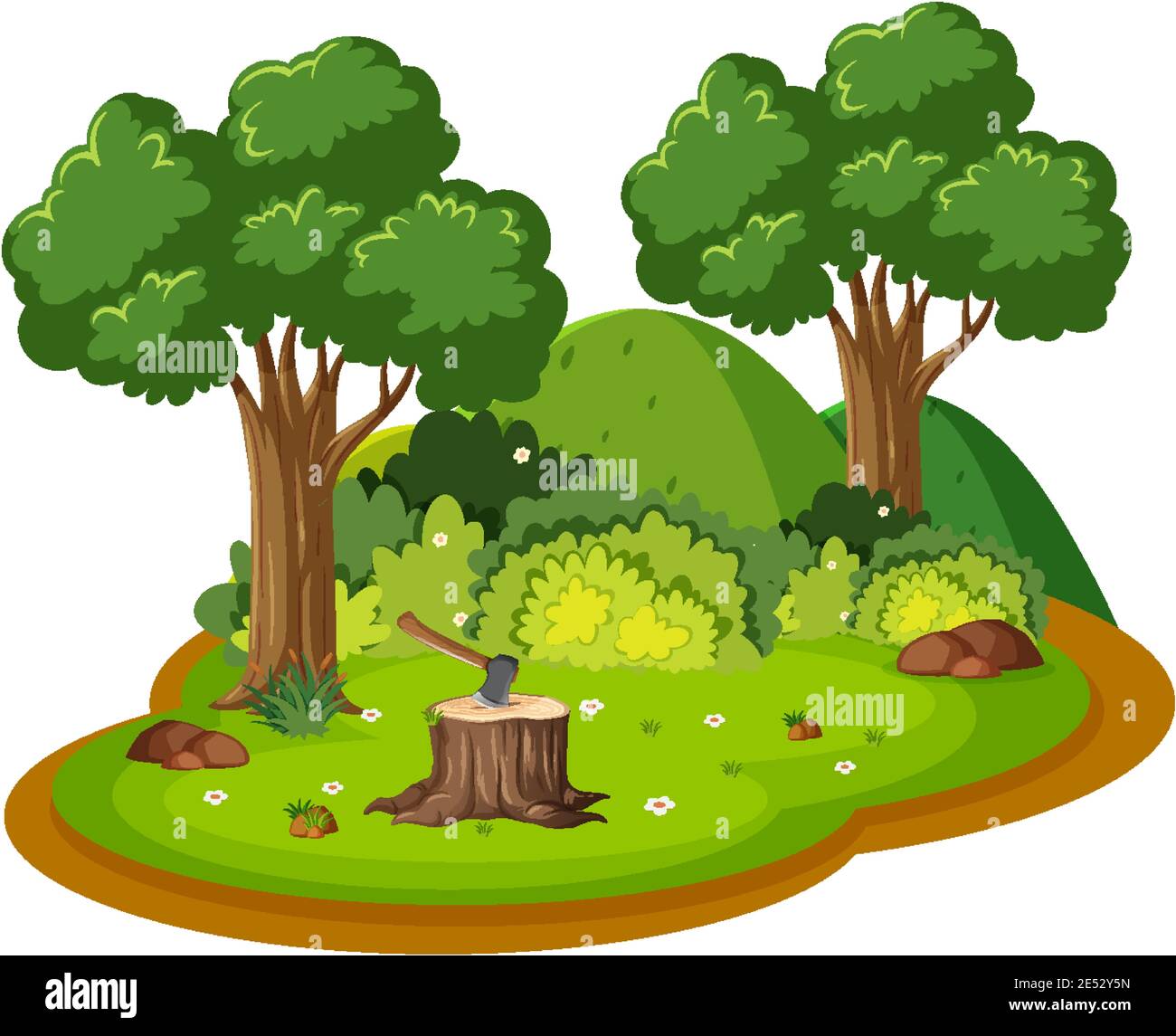 Isolated nature forest island illustration Stock Vector Image & Art - Alamy