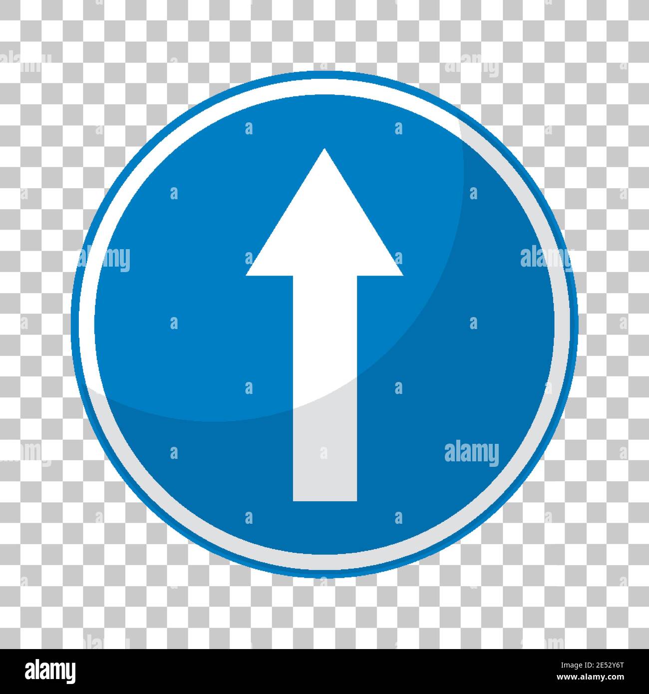 Blue traffic sign on transparent background illustration Stock Vector ...