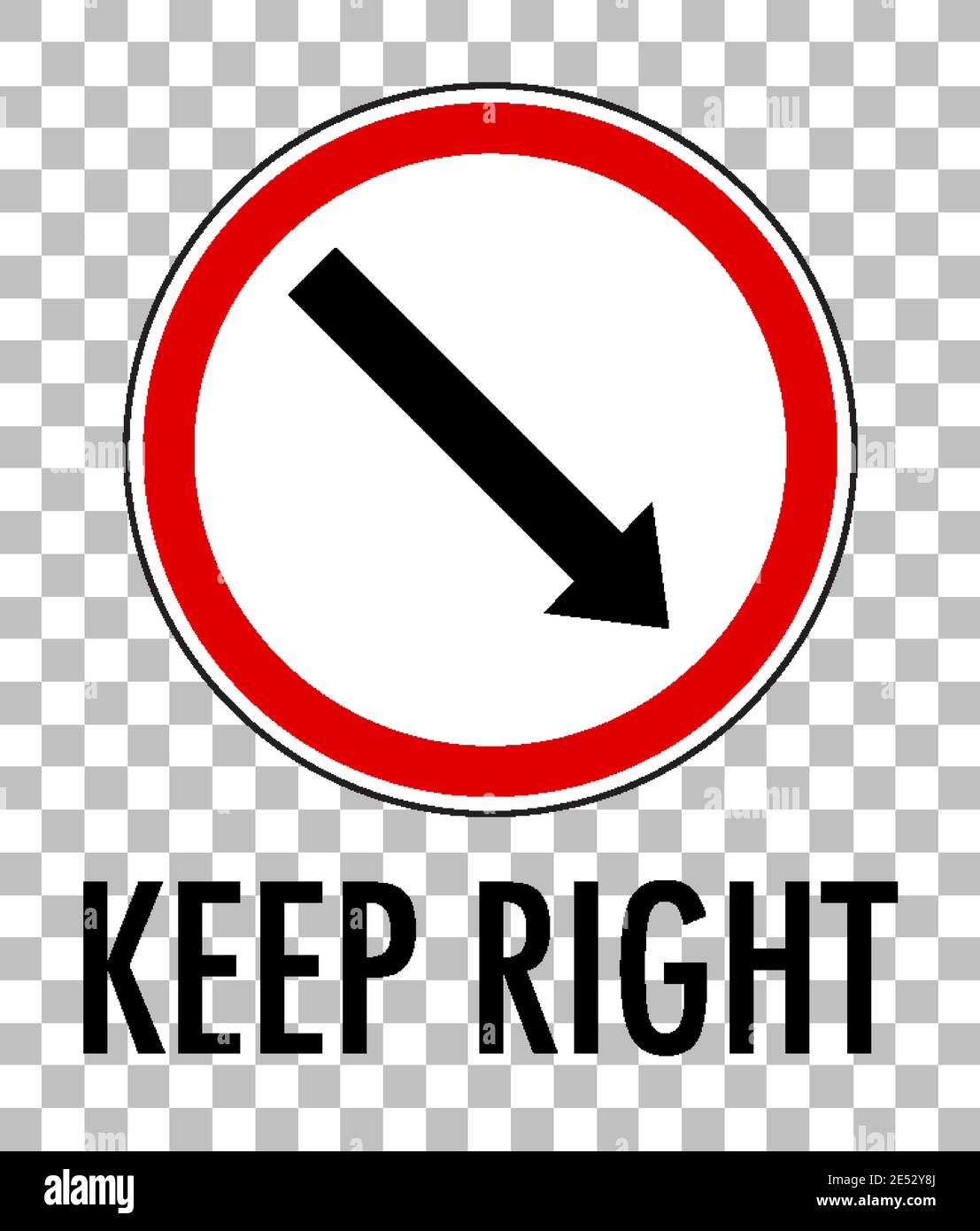 Red traffic sign on transparent background illustration Stock Vector ...