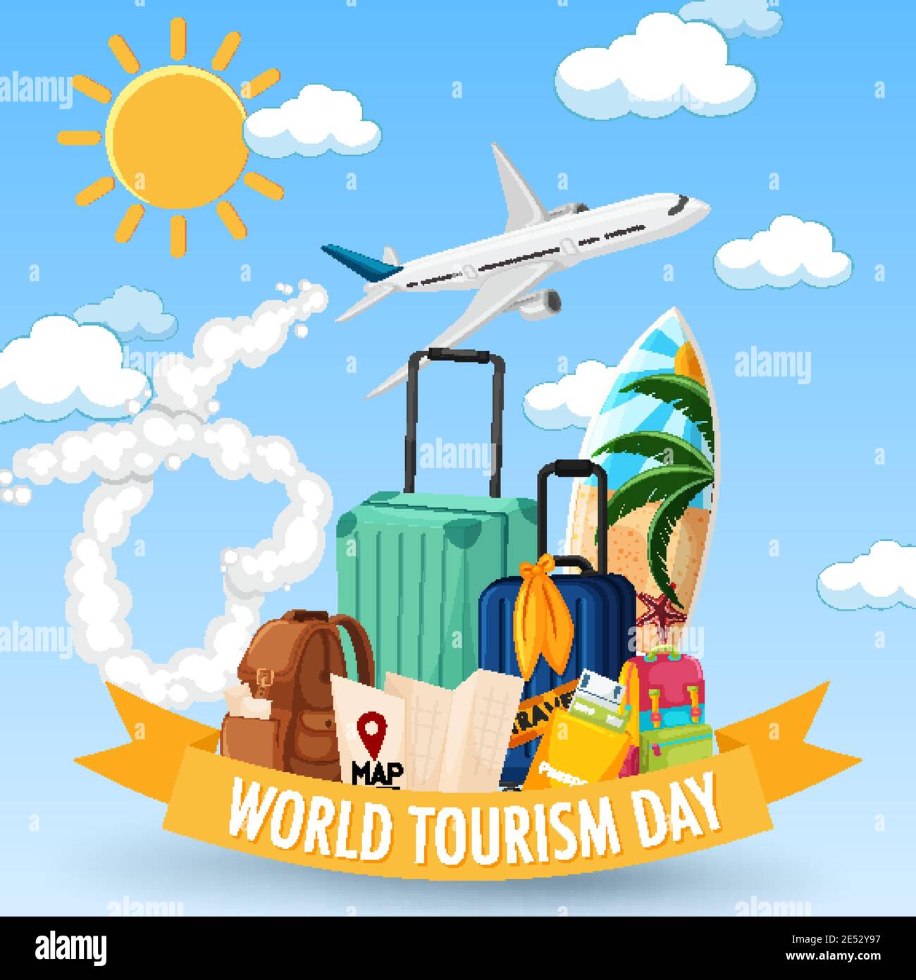 World tourism day symbol illustration Stock Vector Image & Art - Alamy