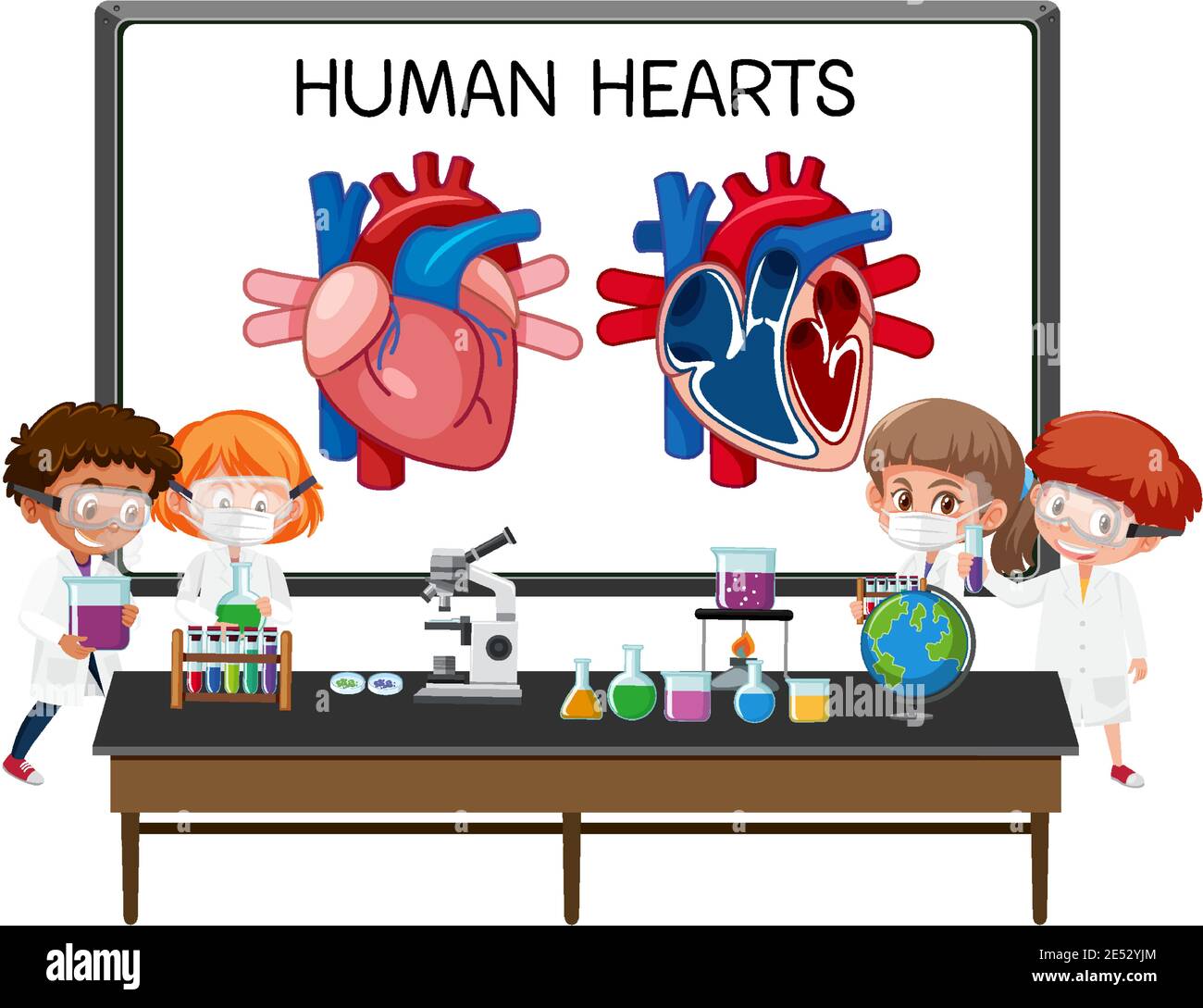 Information poster of human heart diagram illustration Stock Vector ...