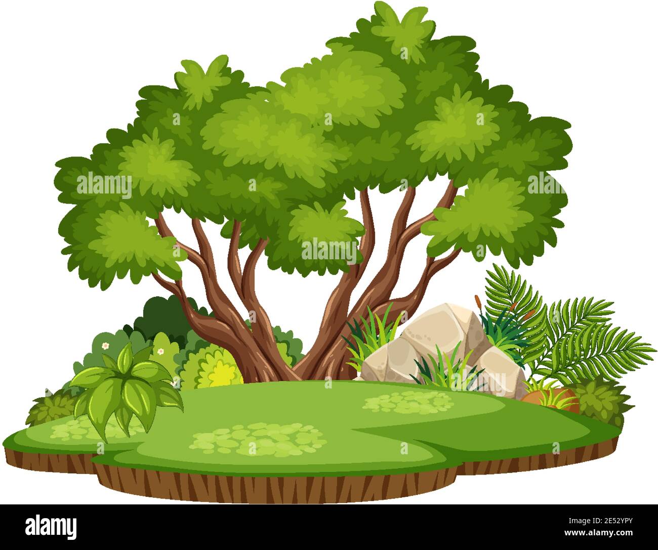 Isolated nature forest island illustration Stock Vector Image & Art - Alamy