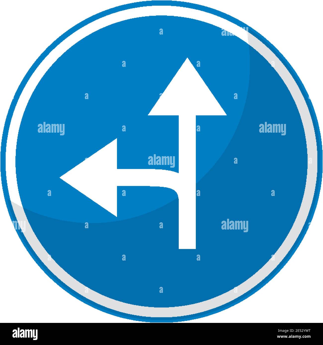 Blue traffic sign on white background illustration Stock Vector Image ...