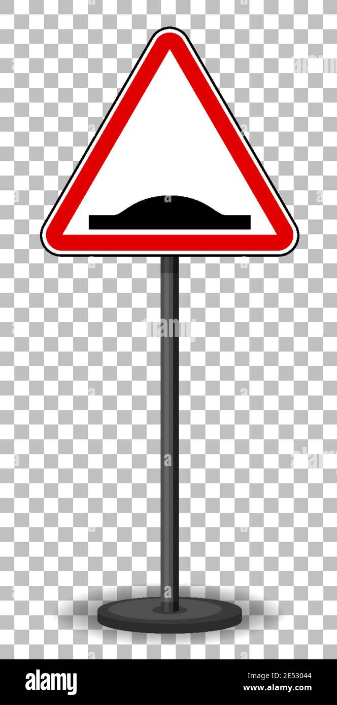 Red traffic sign on transparent background illustration Stock Vector ...