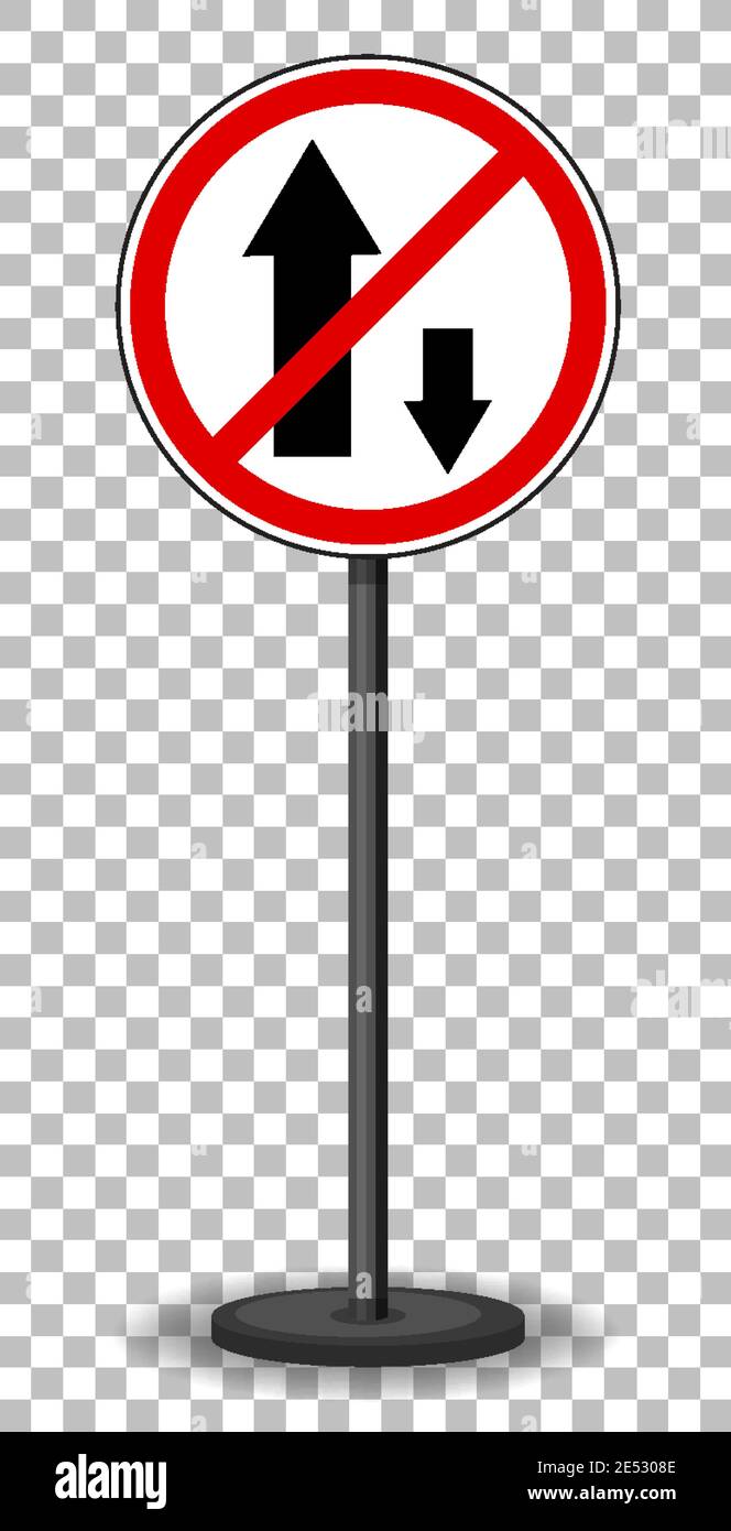 Red traffic sign on transparent background illustration Stock Vector ...