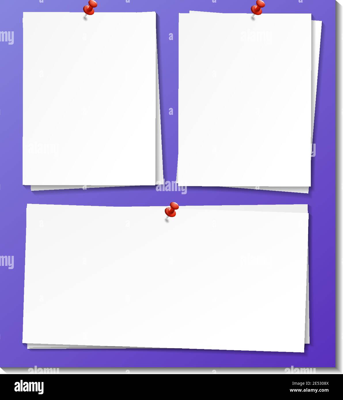 Set of empty sticky note paper template illustration Stock Vector Image ...