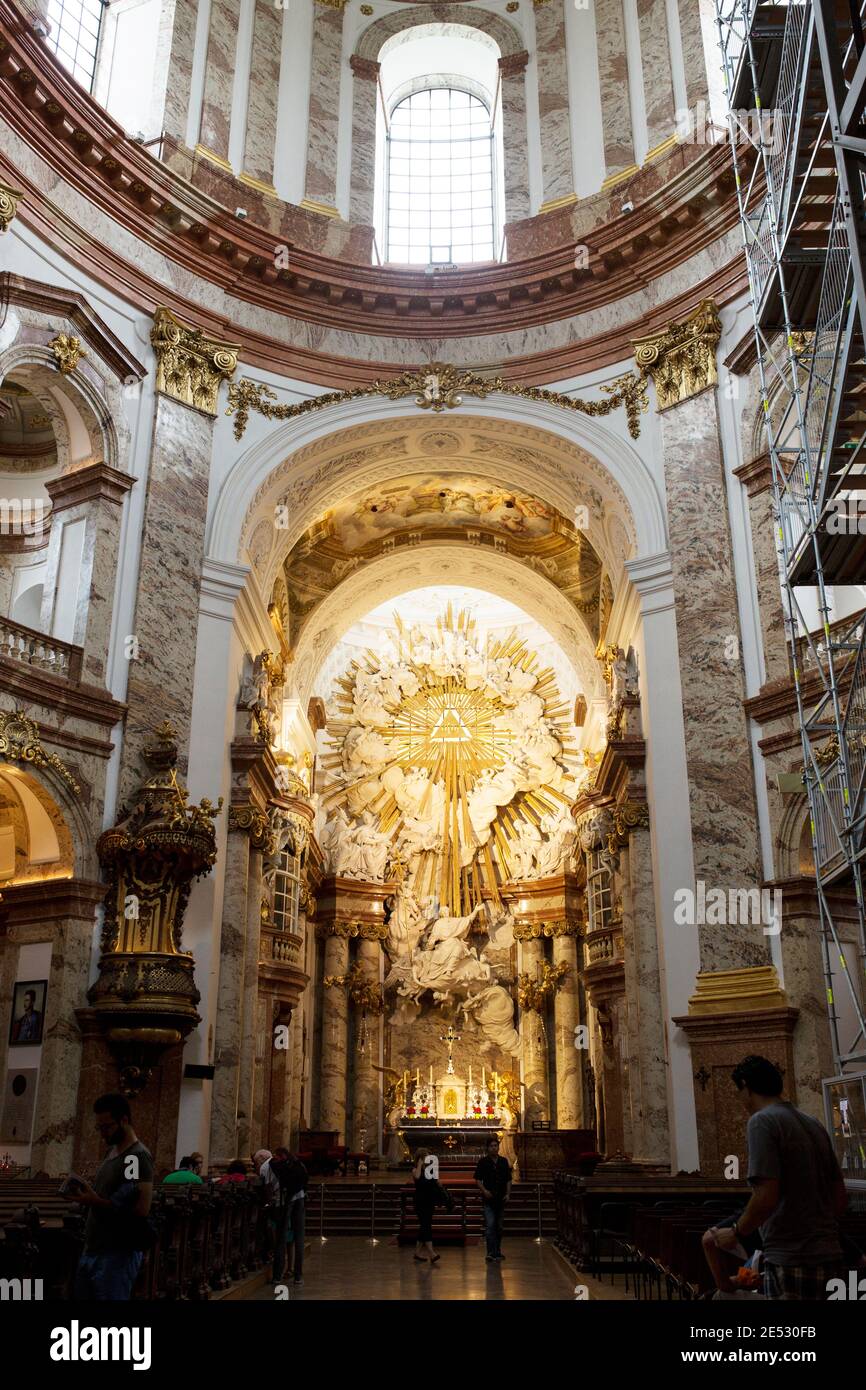 Karlskirche vienna interior hi-res stock photography and images - Alamy