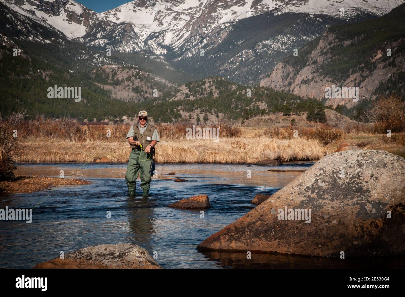 Man trout fishing hi-res stock photography and images - Alamy