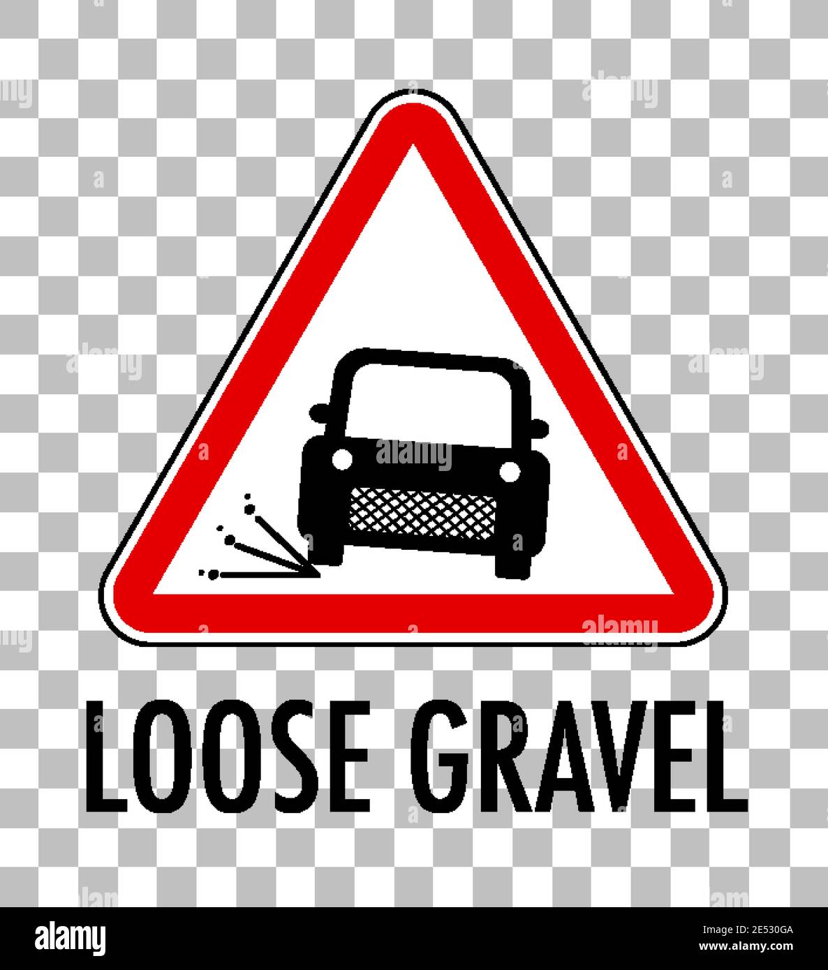Loose gravel warning sign hi-res stock photography and images - Alamy