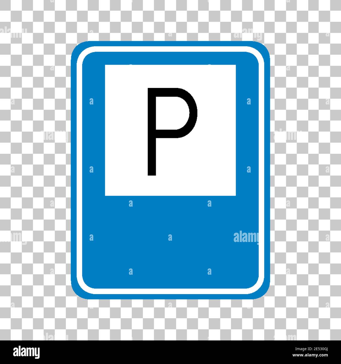 Parking sign isolated on transparent background illustration Stock ...
