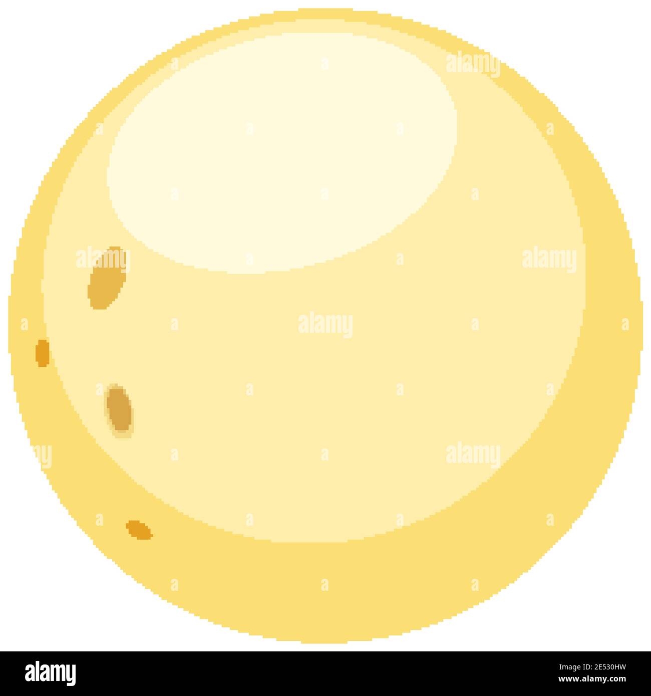 Simple yellow moon on white background illustration Stock Vector Image ...