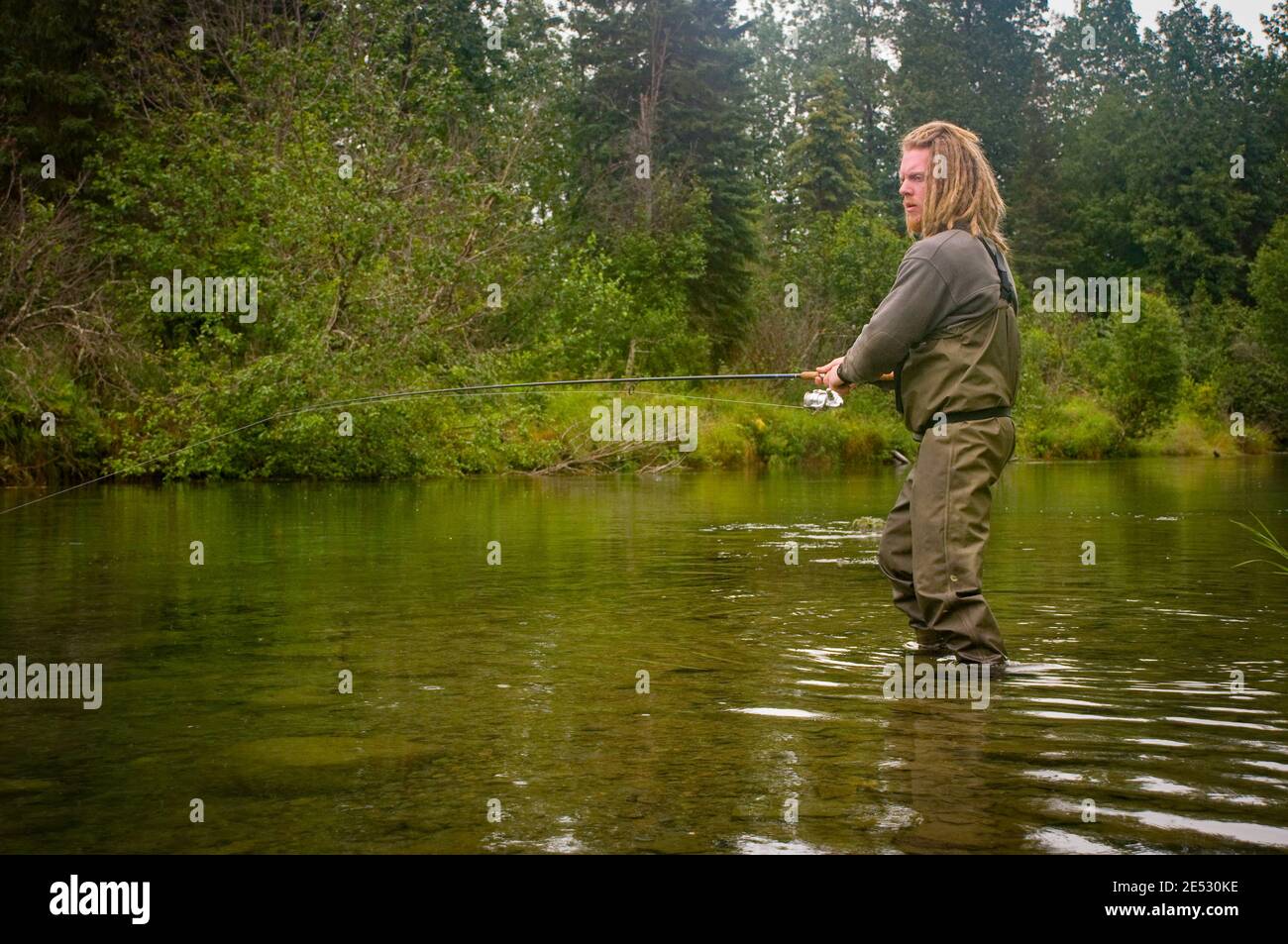 This young man is enjoying a quiet afternoon of fishing on the Kijik ...