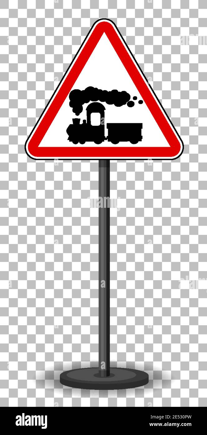Red traffic sign on transparent background illustration Stock Vector ...