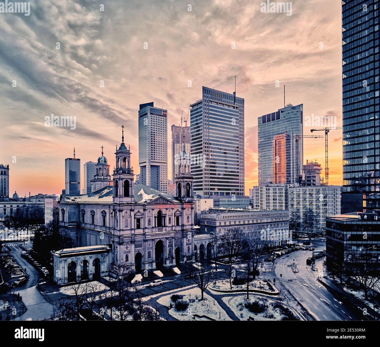 Beautiful panoramic aerial drone view on All Saints Church - Roman ...