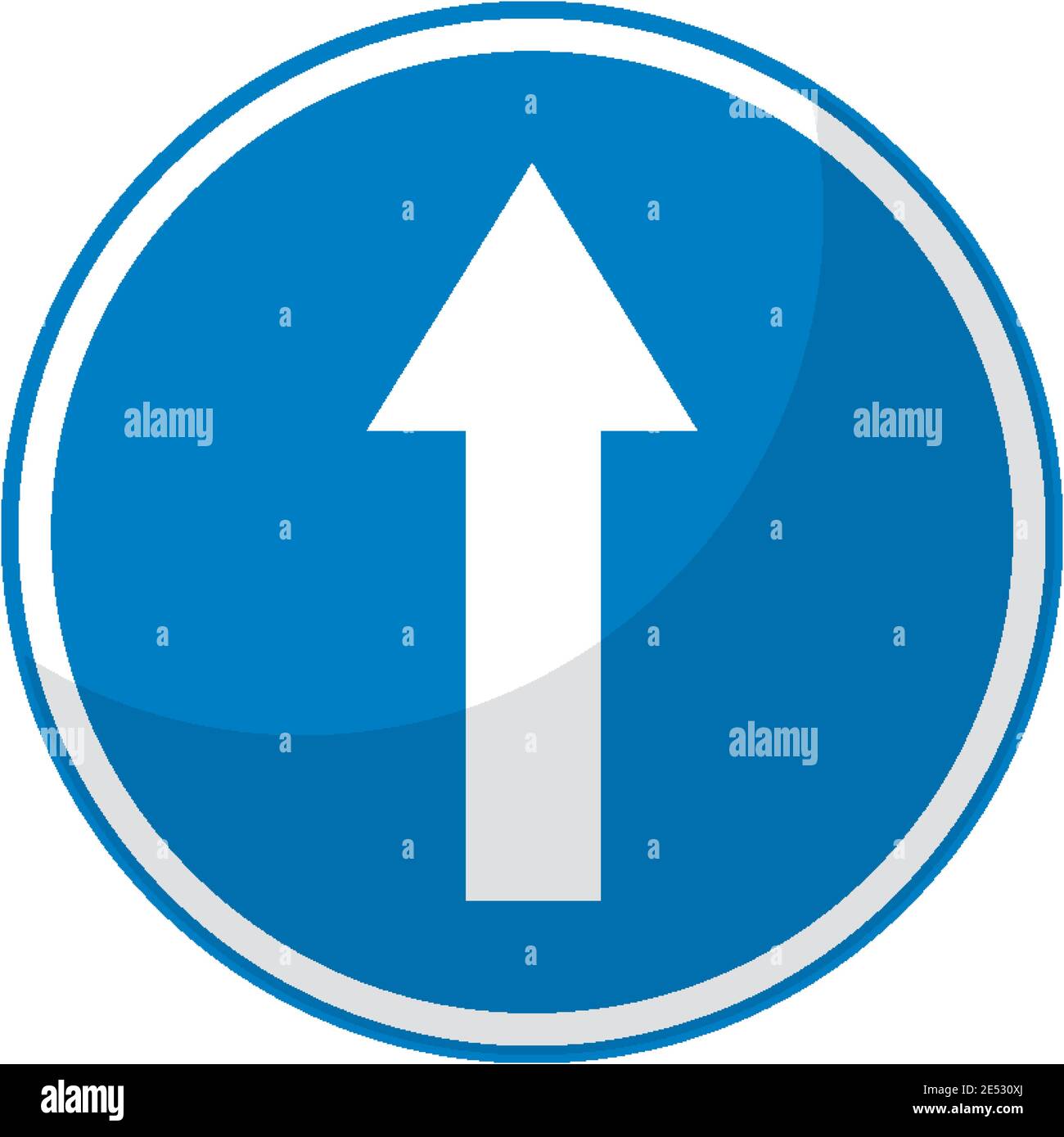 Blue traffic sign on white background illustration Stock Vector Image ...