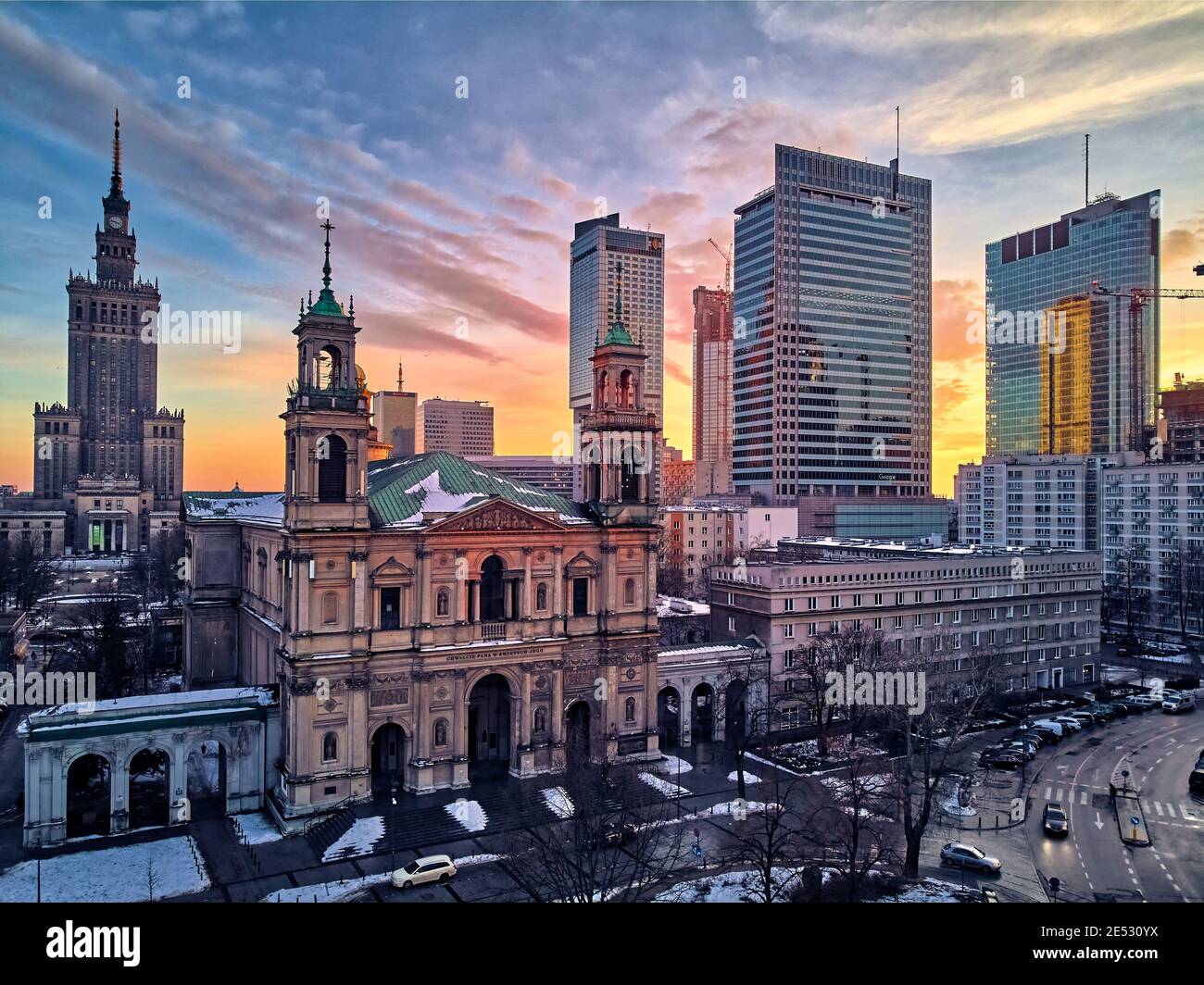 Beautiful panoramic aerial drone view on All Saints Church - Roman ...