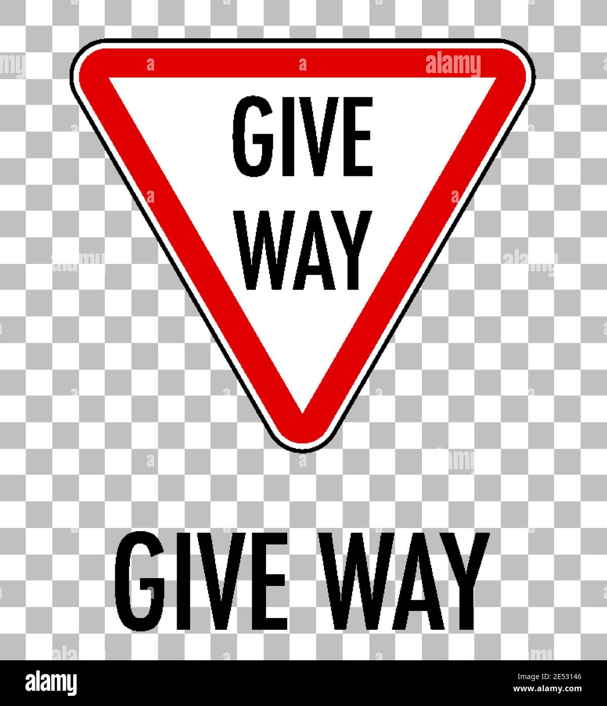 Red traffic sign on transparent background illustration Stock Vector ...