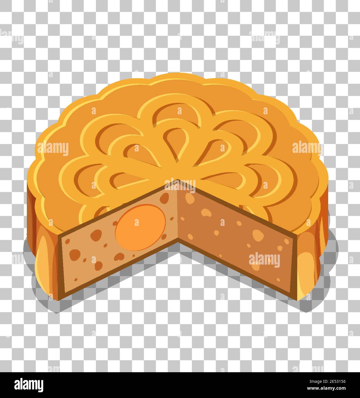 A mooncakes isolated on transparent background illustration Stock ...