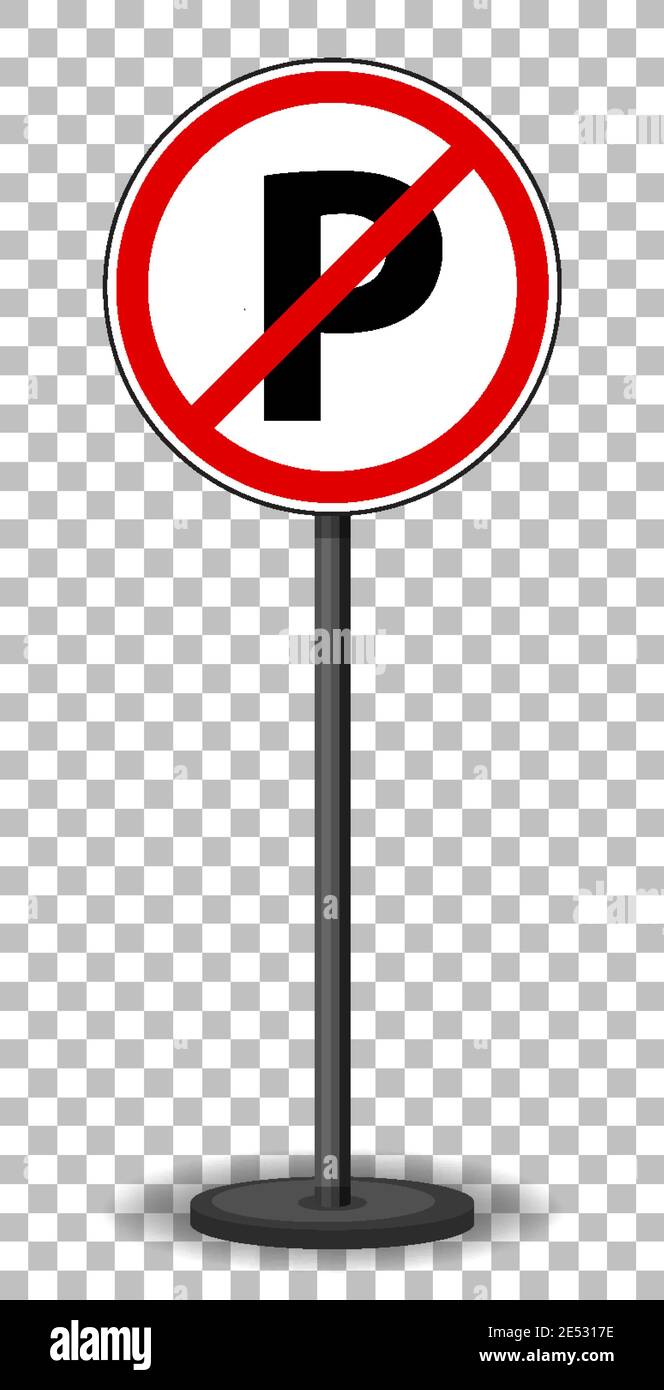 Red traffic sign on transparent background illustration Stock Vector ...