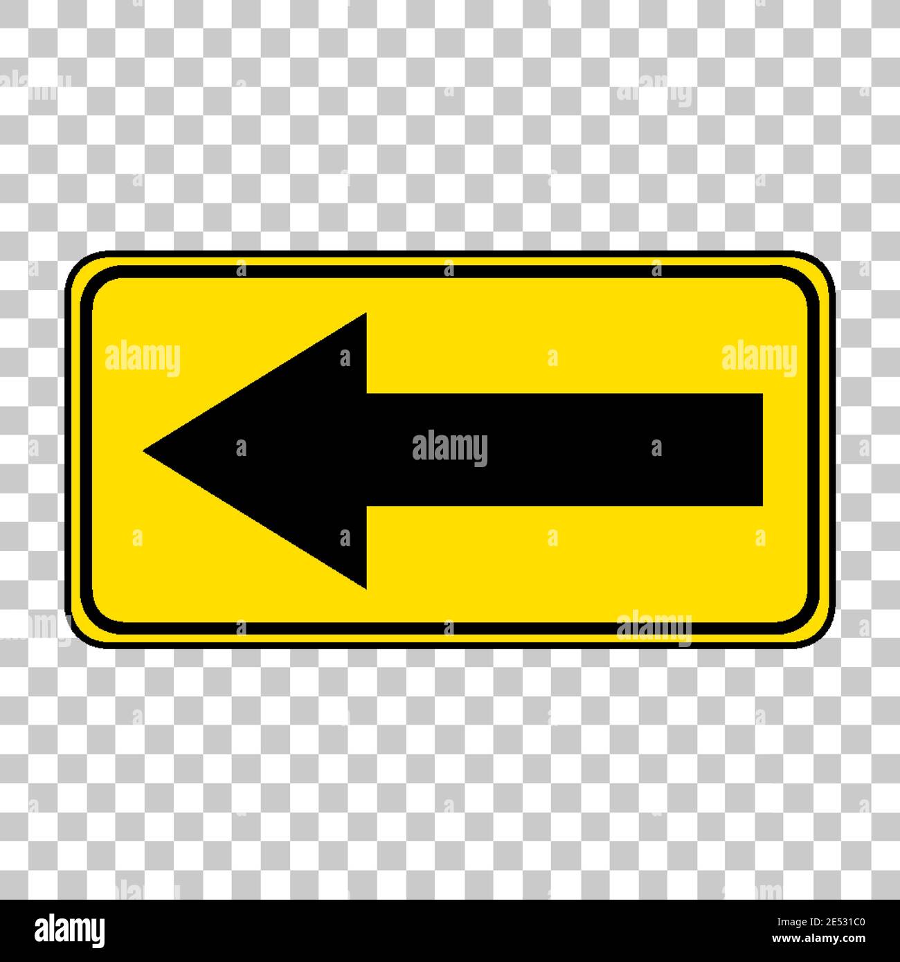 Yellow traffic warning sign on transparent background illustration ...